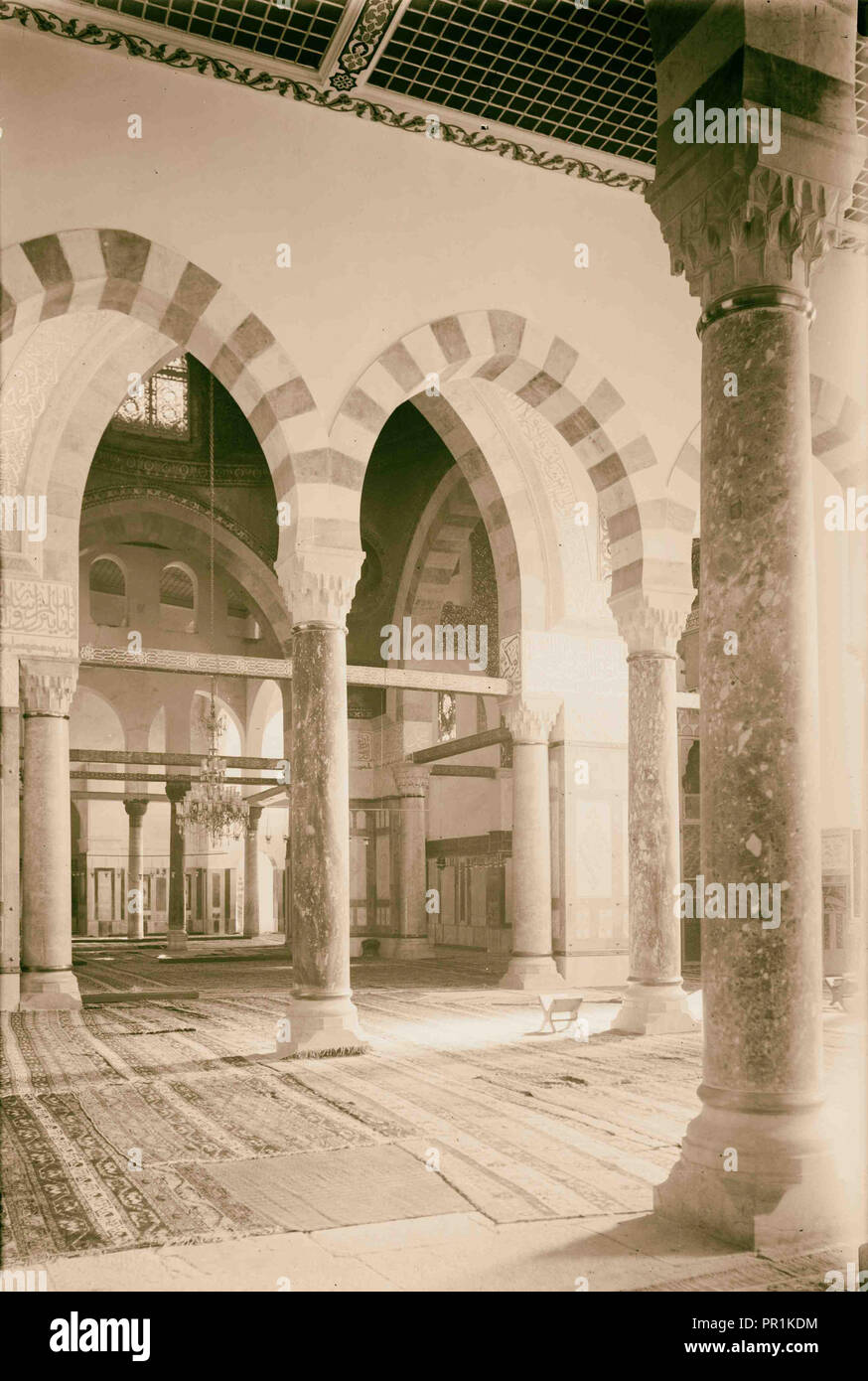 El Aksa, al-Aqsa Mosque interior New section. West wing. 1934 ...