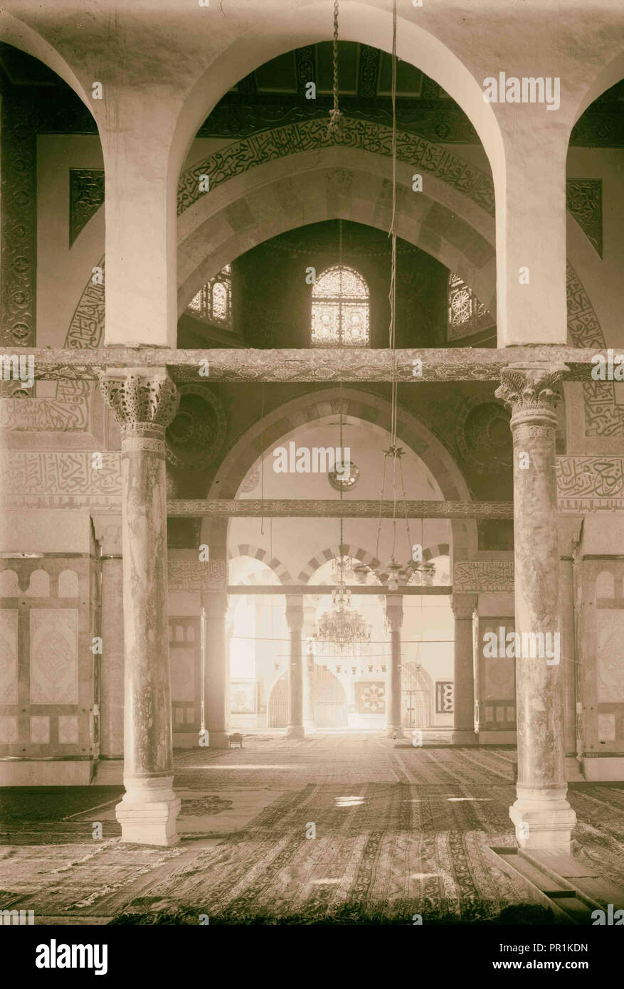 El Aksa, al-Aqsa Mosque interior New section. West wing. 1934 ...