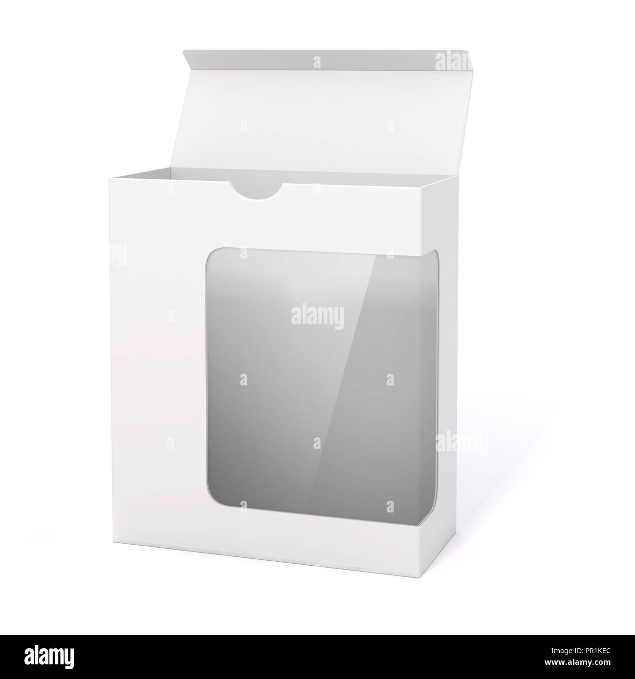 3d blank product package box, on white Stock Photo - Alamy
