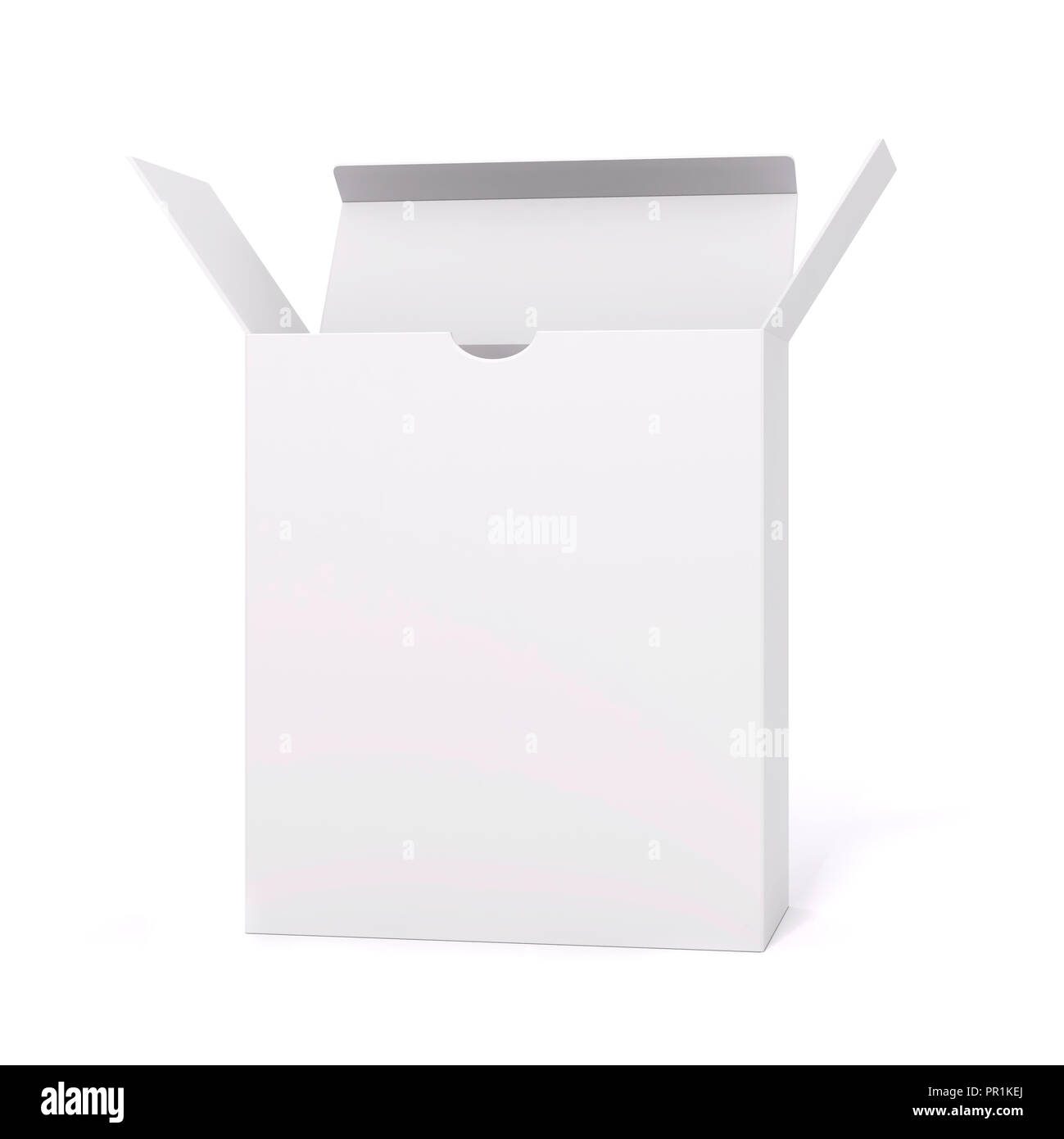3d blank product package box, on white Stock Photo - Alamy