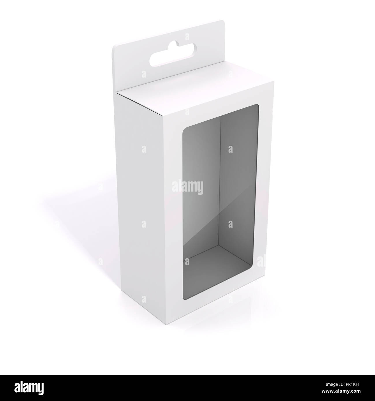3d blank product package box, on white Stock Photo - Alamy