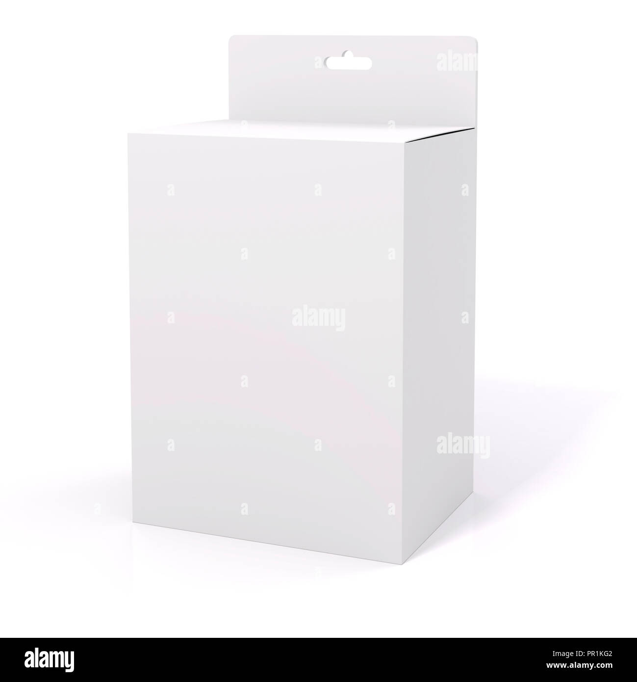 3d blank product package box, on white Stock Photo - Alamy