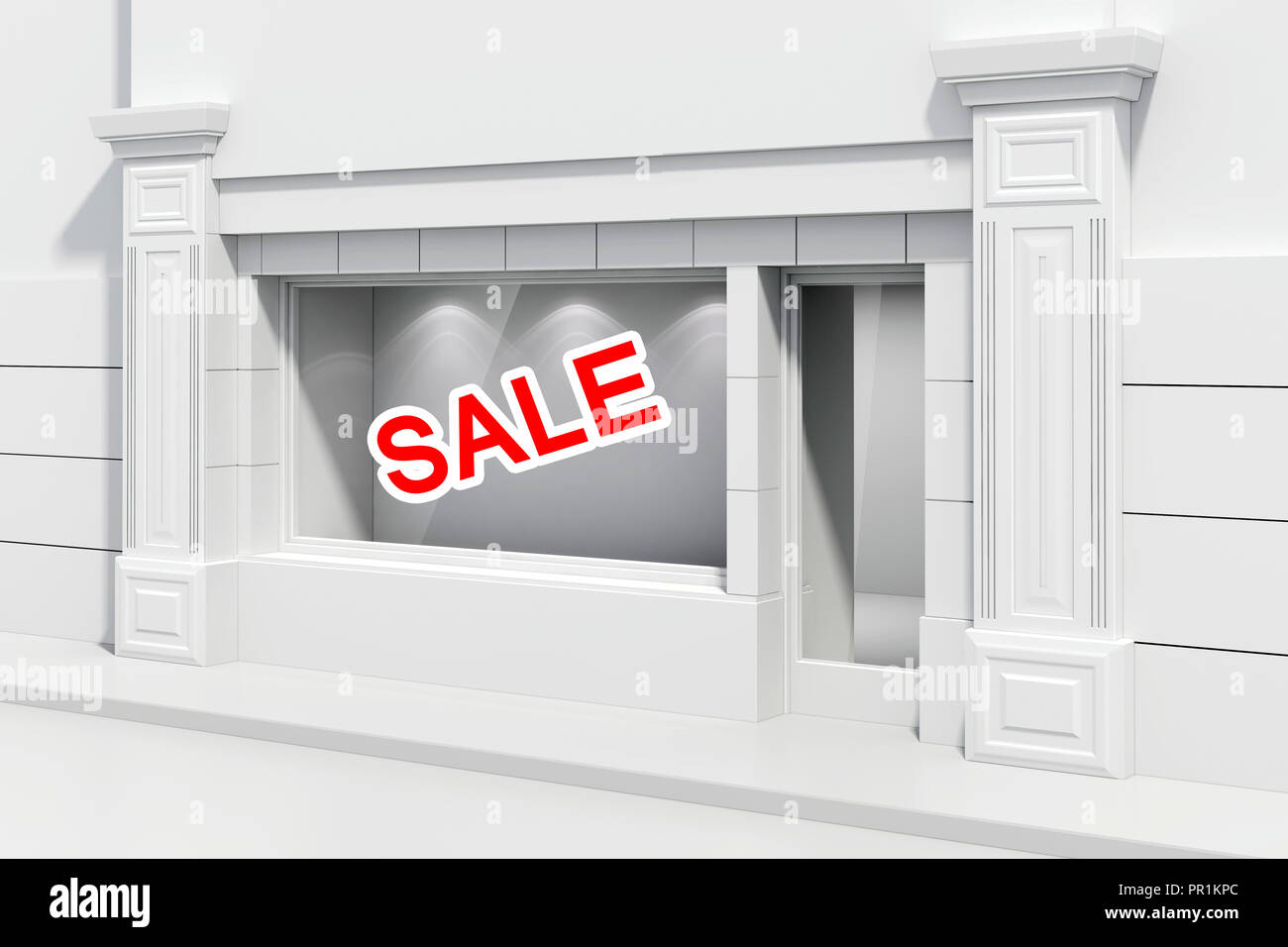 3d store shopfront with big windows Stock Photo - Alamy
