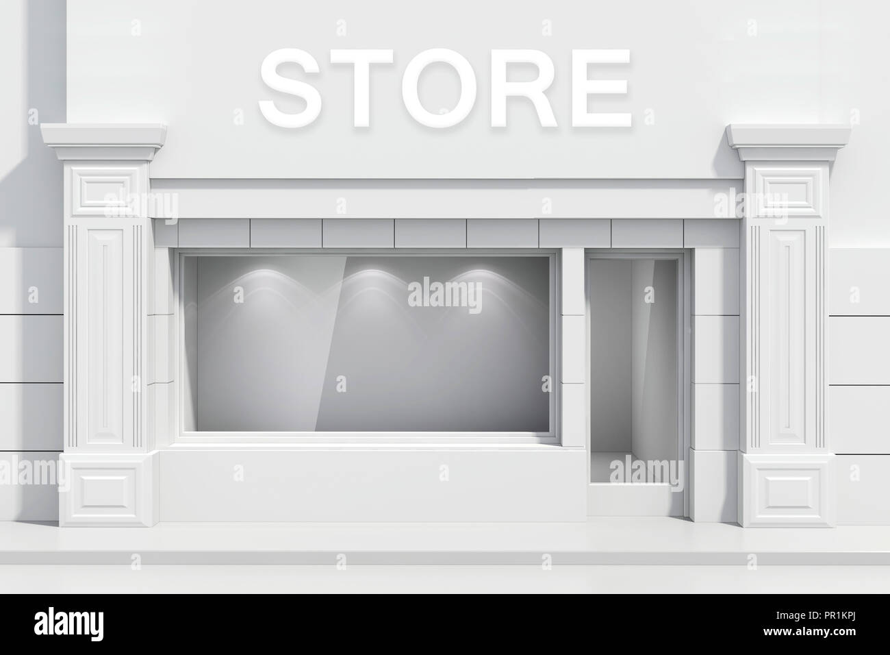 3d store shopfront with big windows Stock Photo - Alamy