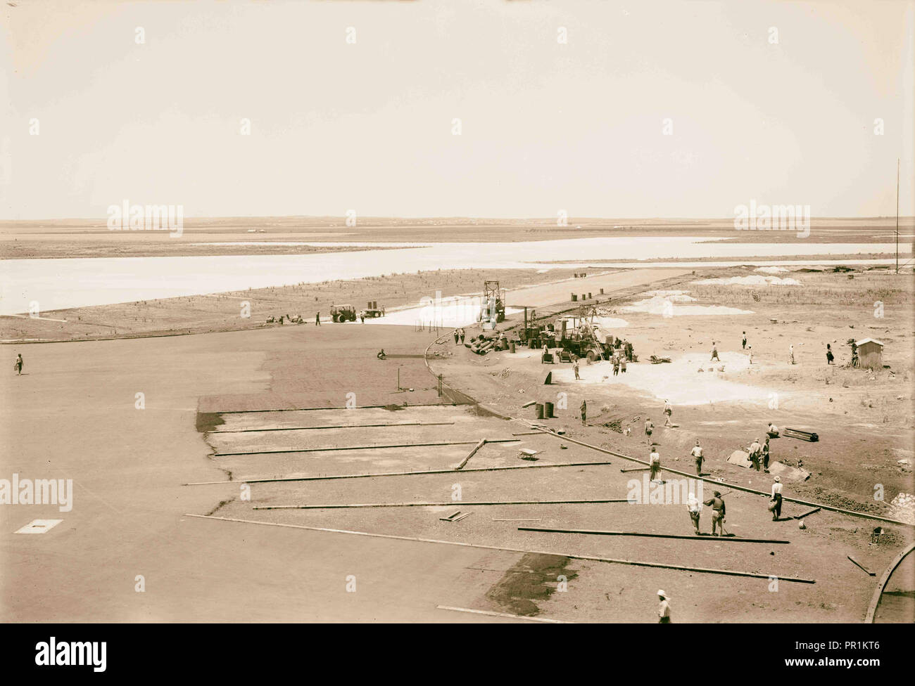 Landing ground from top of hanger in two sections [Lydda Airport]. 1934 ...