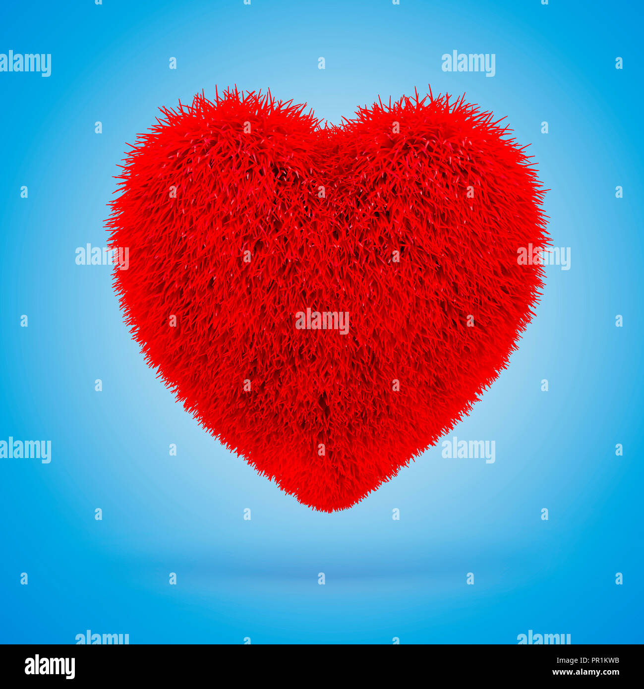 3d red fluffy heart Stock Photo - Alamy
