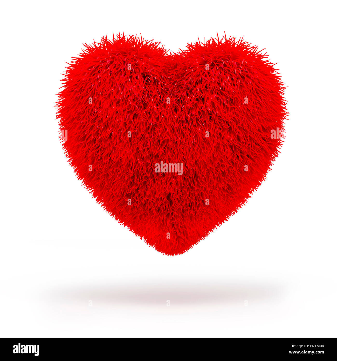 3d red fluffy heart Stock Photo - Alamy