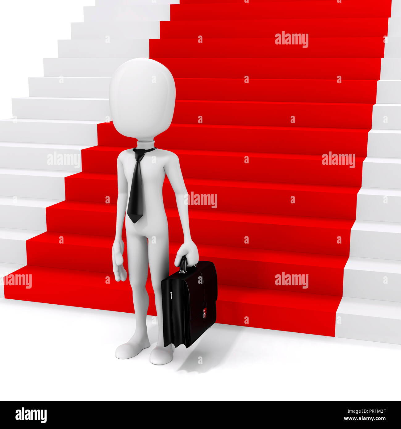 3d man businessman and red carpet, success in business concept Stock ...