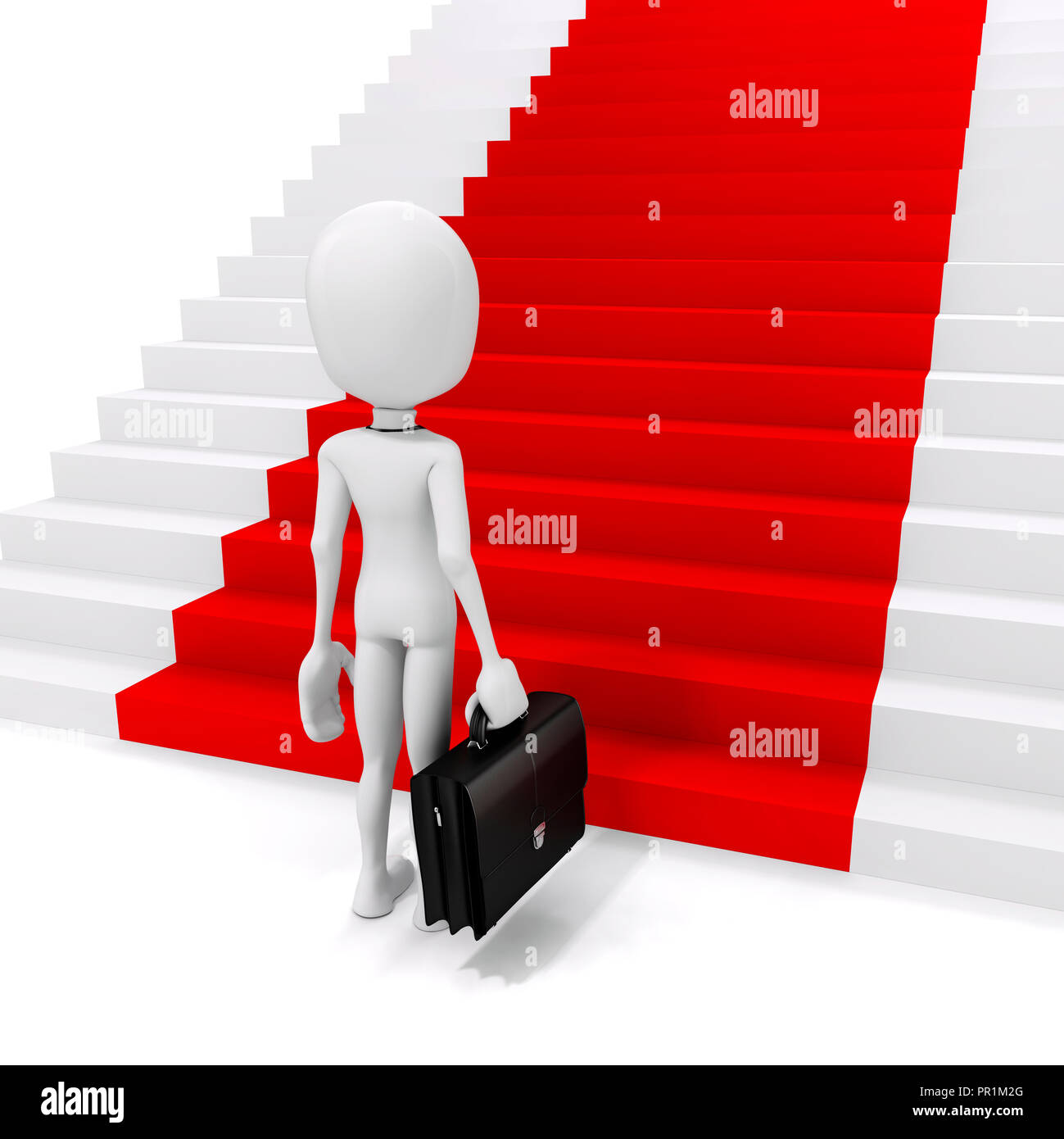 3d man businessman and red carpet, success in business concept Stock ...