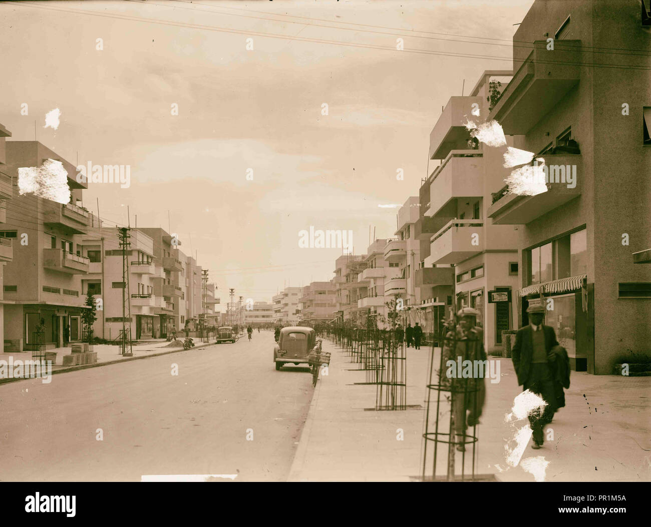 Tel Aviv. Dizengoff Street. Yarkou Street. 1934, Israel, Tel Aviv Stock ...