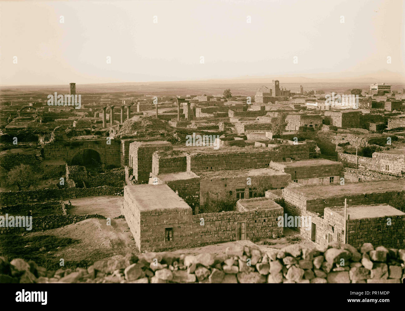 Jebel el-Druze & Hauran. Basra Eski Sham. General view of the city from ...