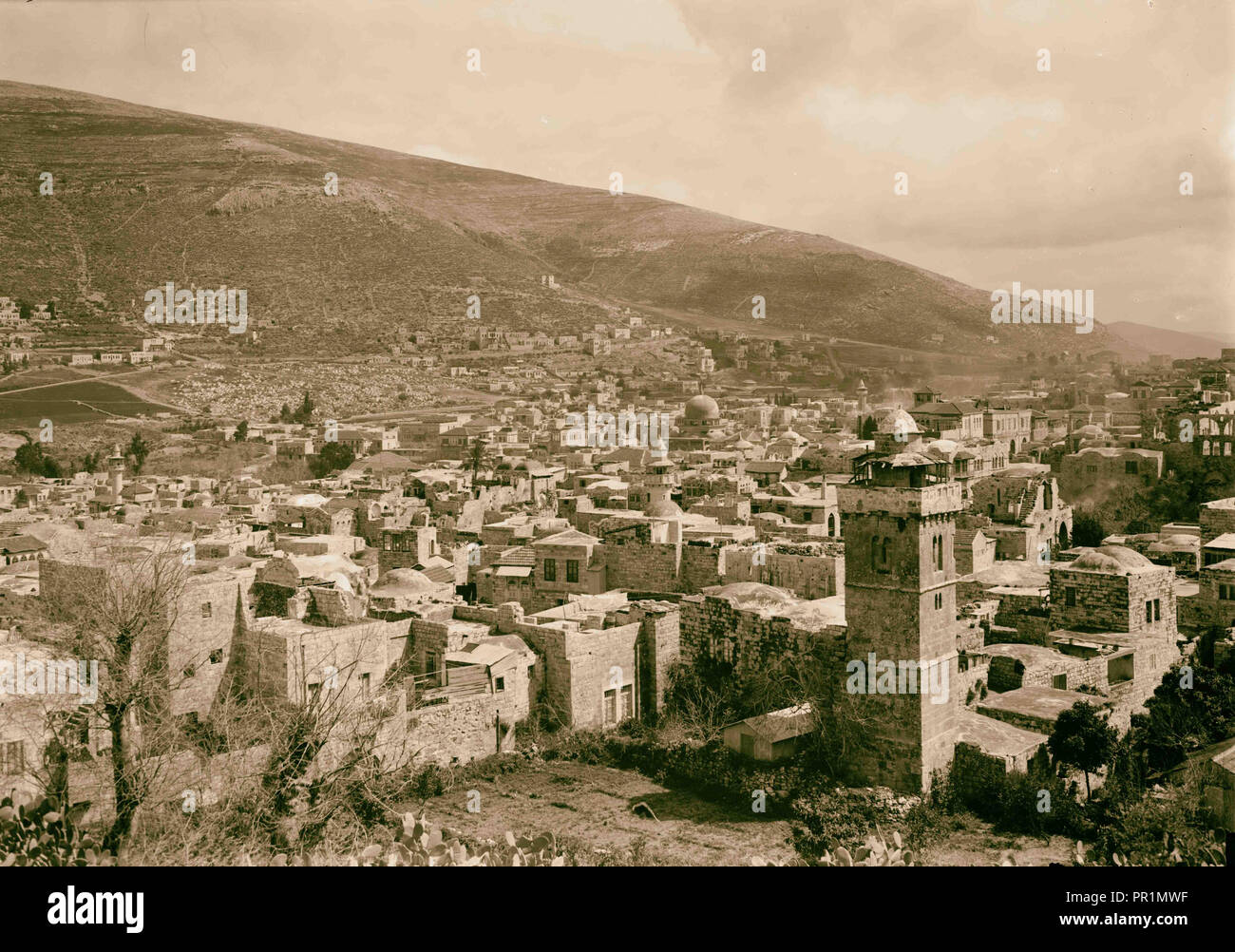 Jerusalem to Galilee via Samaria. Nablus, Middle East (Showing bases of ...