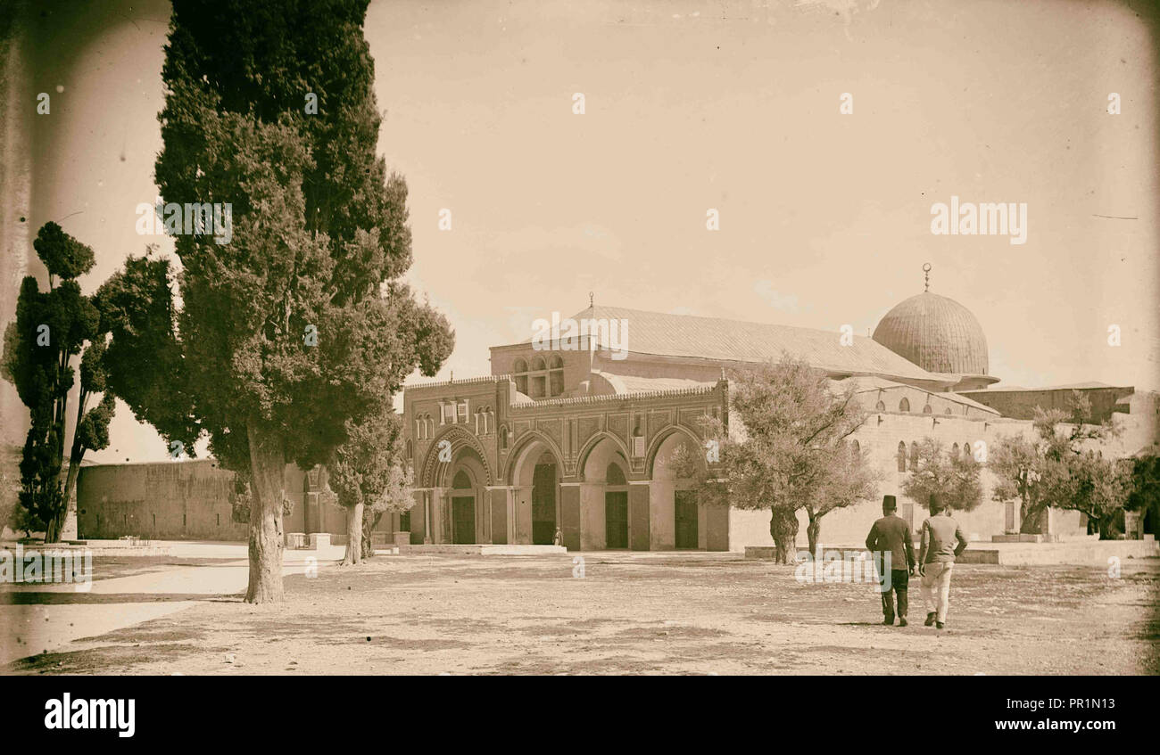 Mosque el-Aksa, al-Aqsa American Colony, Jerusalem. 1898, Israel Stock ...