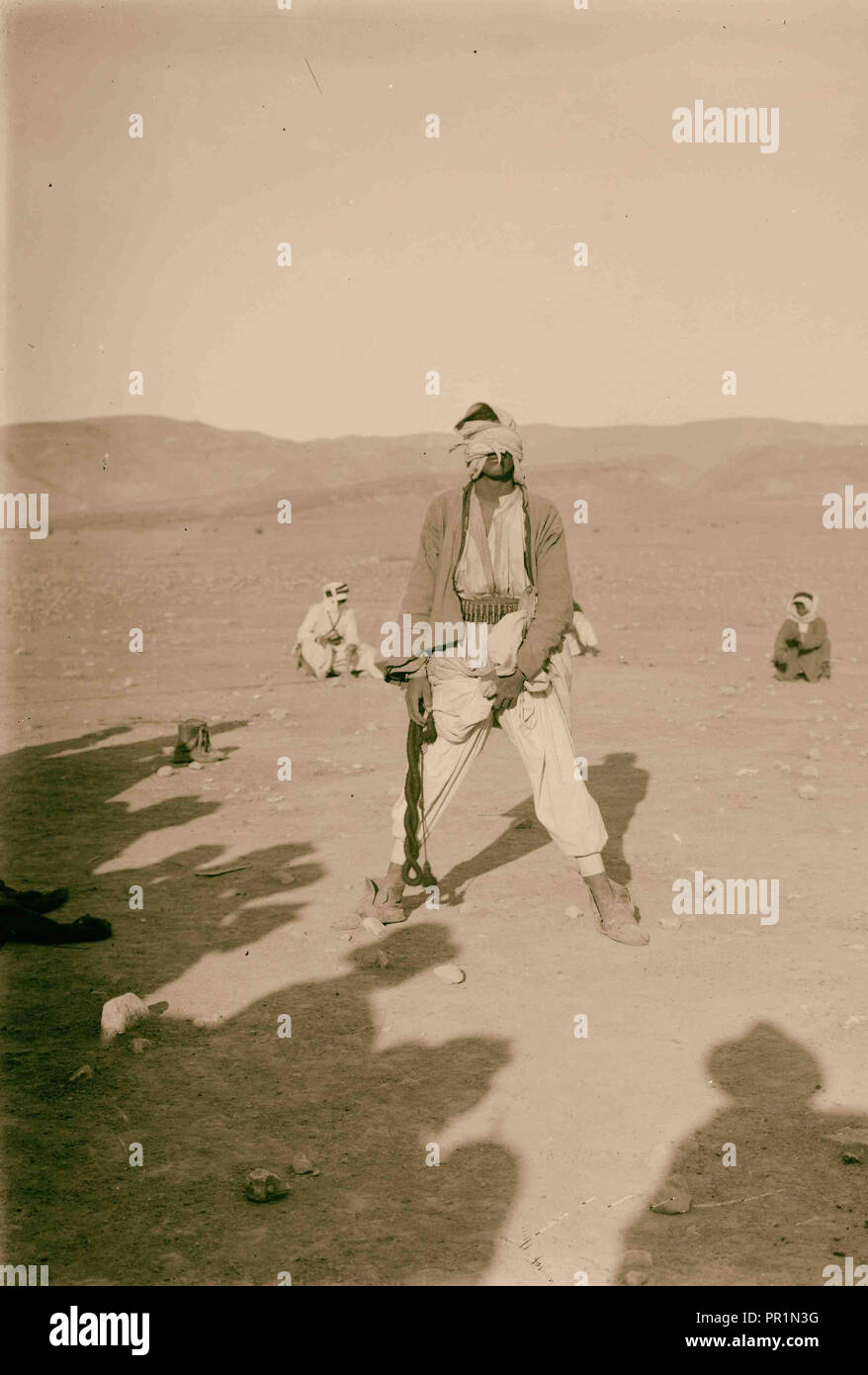 Bedouin man blindfolded game 1898, The Bedouin are nomadic Arab peoples ...