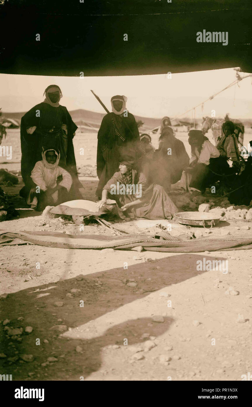 Beduin, Bedouin women baking 1898, The Bedouin are nomadic Arab peoples ...