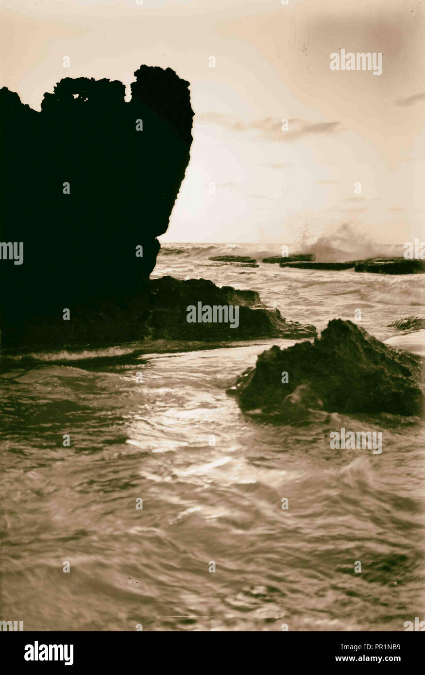 Jaffa. Rocks of Andromeda. 1898, Israel, Tel Aviv Stock Photo - Alamy