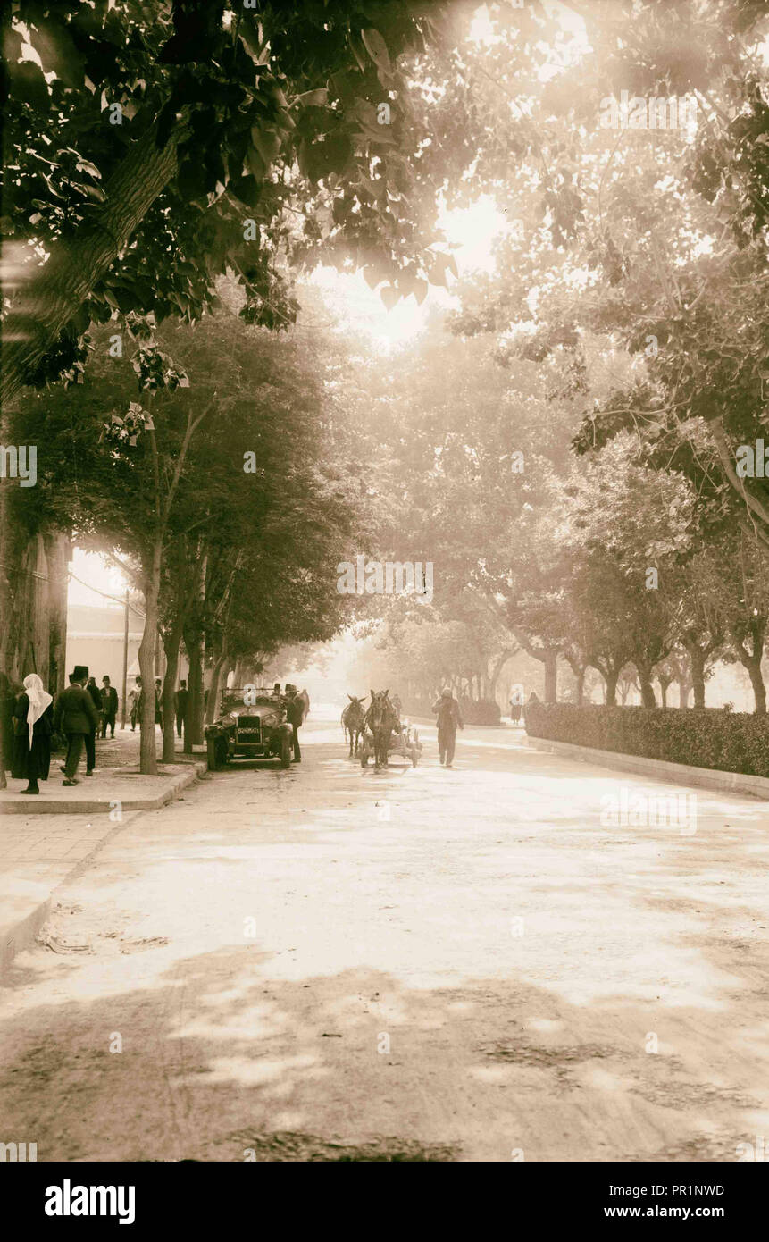 Damascus and environs. Damascus. The main boulevard. 1920, Syria ...