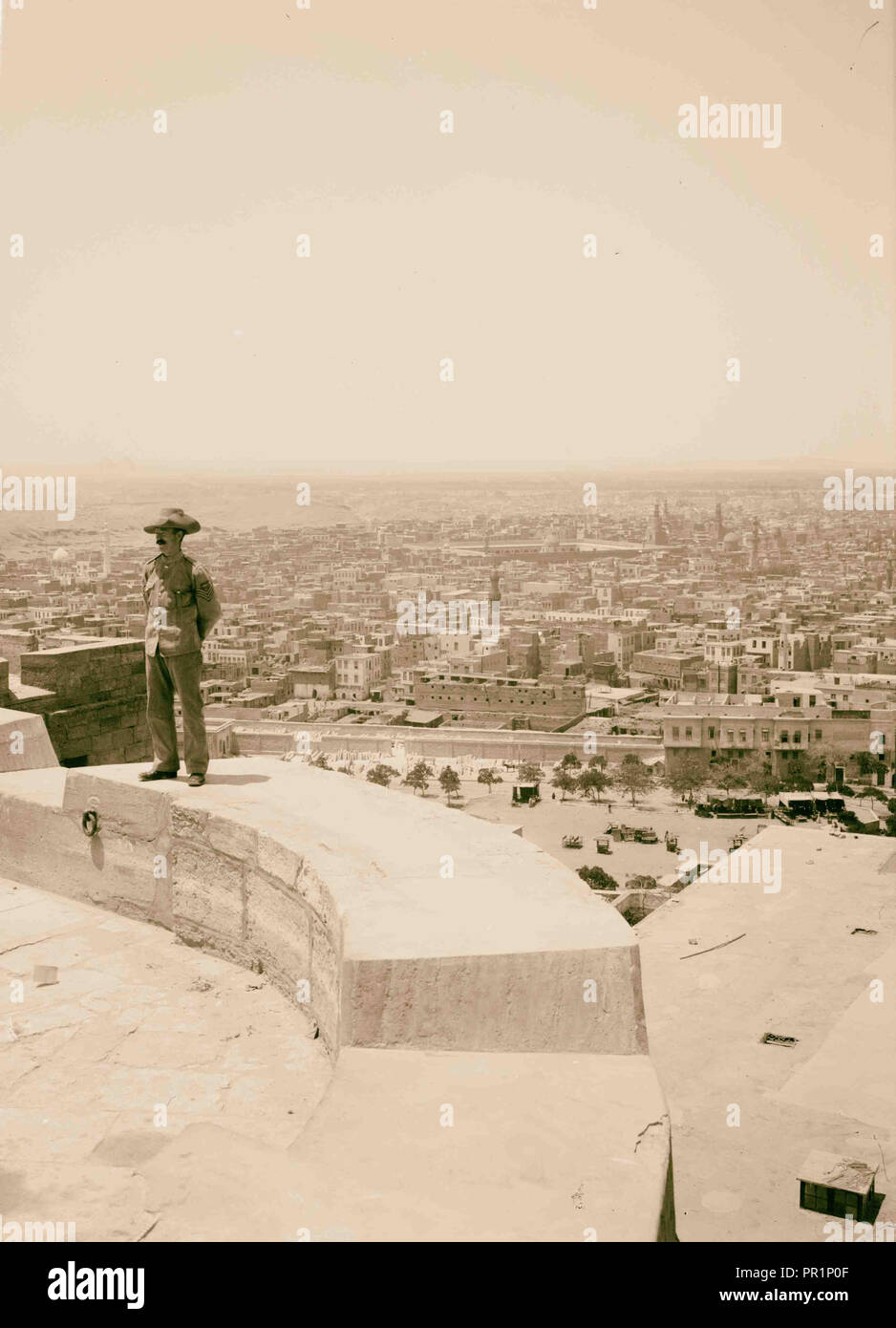 Egyptian views; Cairo (Masr). Cairo from the Citadel showing the ...