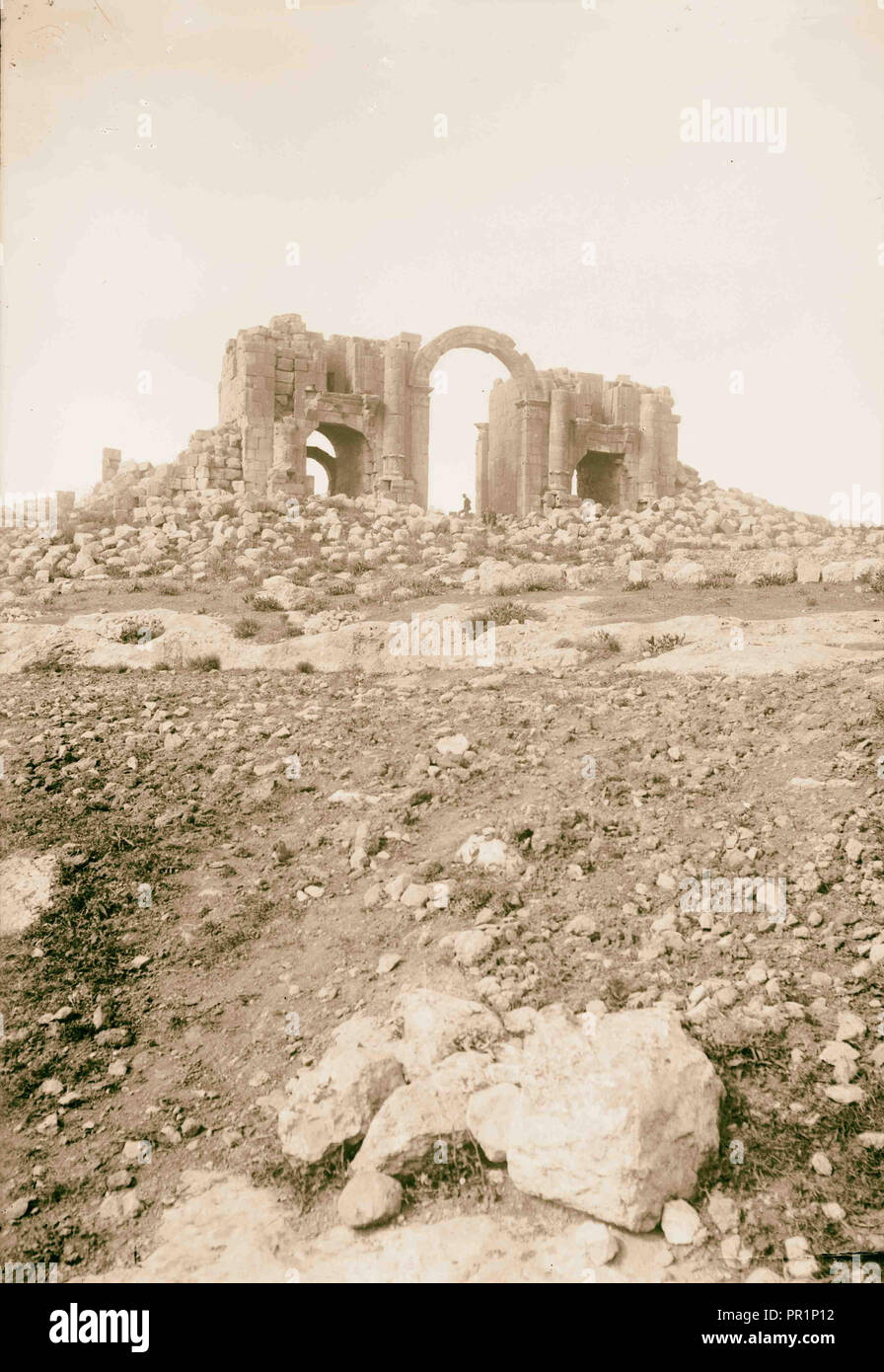 East of the Jordan and Dead Sea. Triumphal gate from the south [Jerash ...
