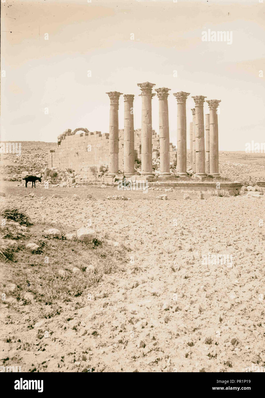 East of the Jordan and Dead Sea. Temple of the Sun [Jerash]. 1900 ...