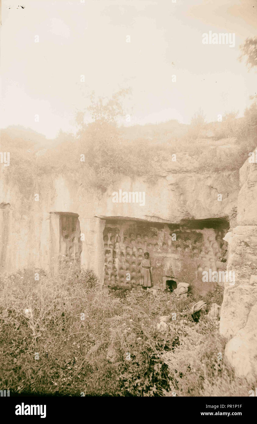 Tibna, north west of Jerusalem, Joshua's Tomb at Tibna. 1900, West Bank ...