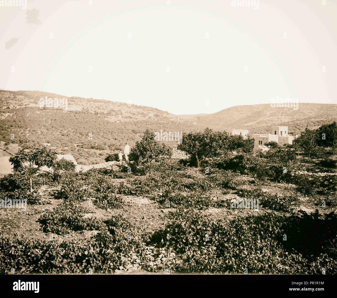 Bethlehem (Beit-Lahm) and surroundings. General view of Bethlehem 1898 ...