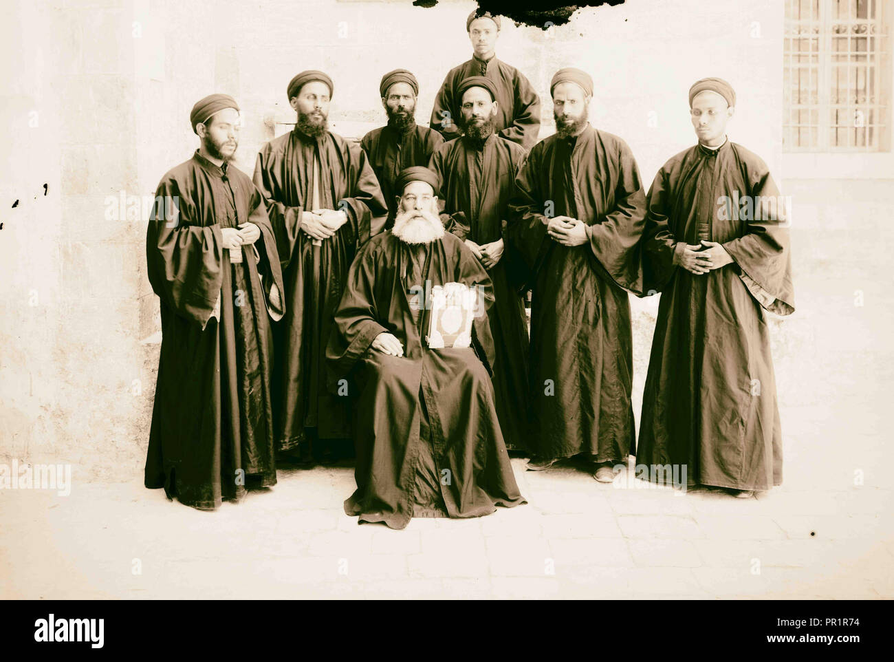 Coptic monks 1898, Middle East, Israel and/or Palestine Stock Photo - Alamy