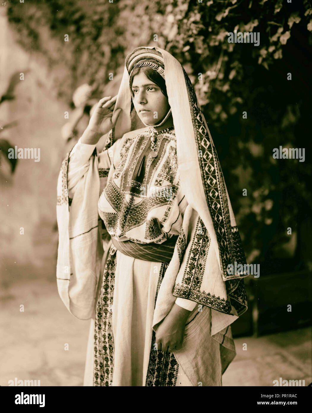 Girls of Ramallah 1898, Middle East, Israel and/or Palestine Stock ...