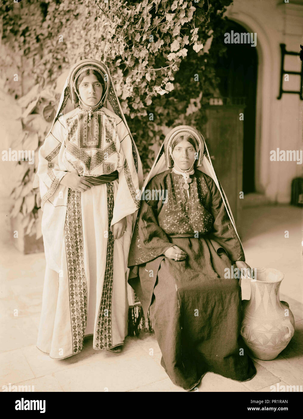 Girls of Ramallah 1898, Middle East, Israel and/or Palestine Stock ...