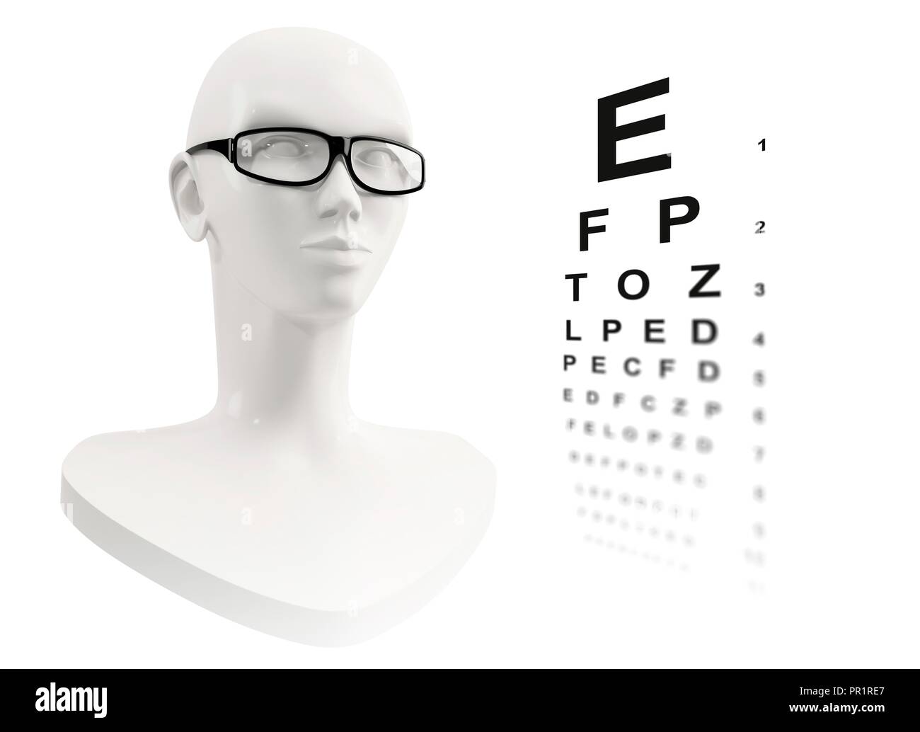 Eye test, conceptual illustration Stock Photo - Alamy