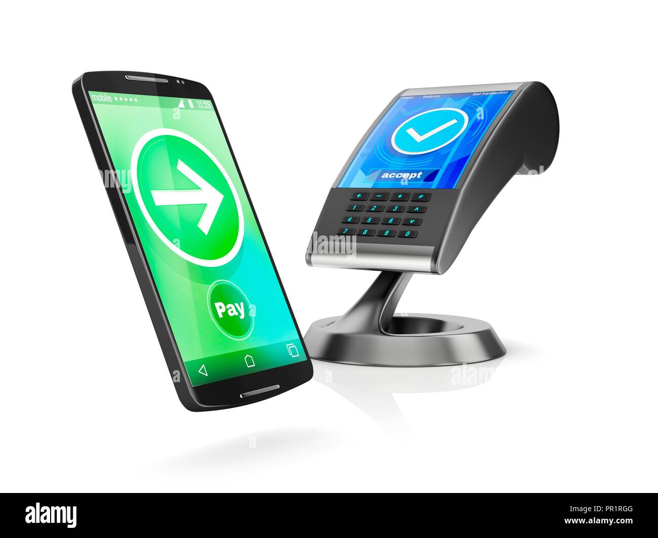 Payment terminal contactless Cut Out Stock Images & Pictures - Alamy