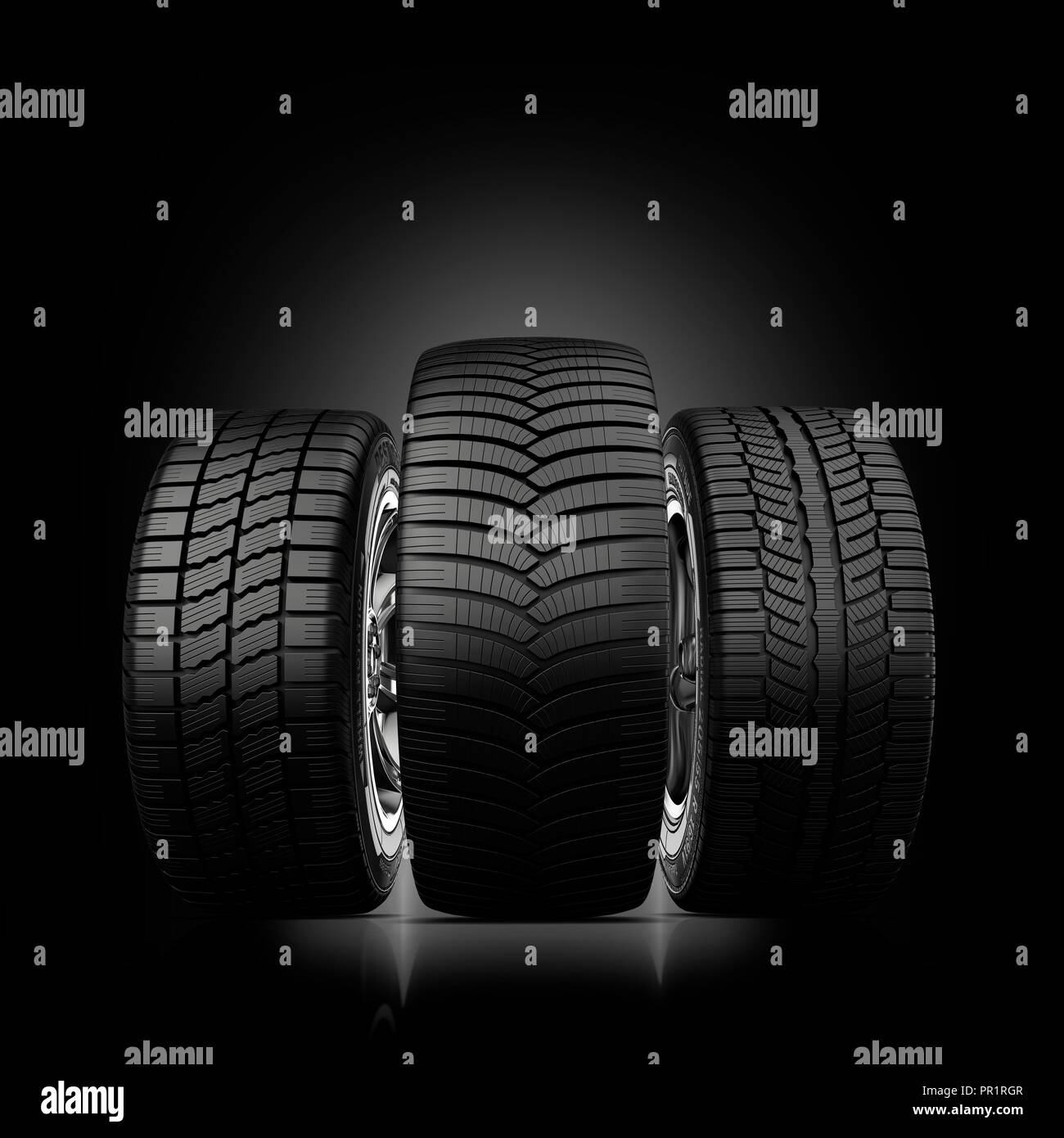 Black wheels and tyres hi-res stock photography and images - Alamy