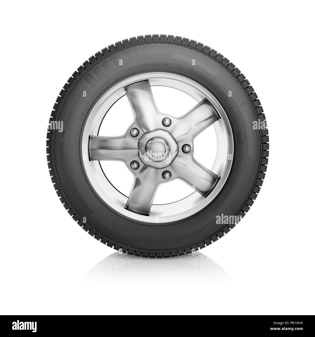 Car wheel, illustration Stock Photo - Alamy