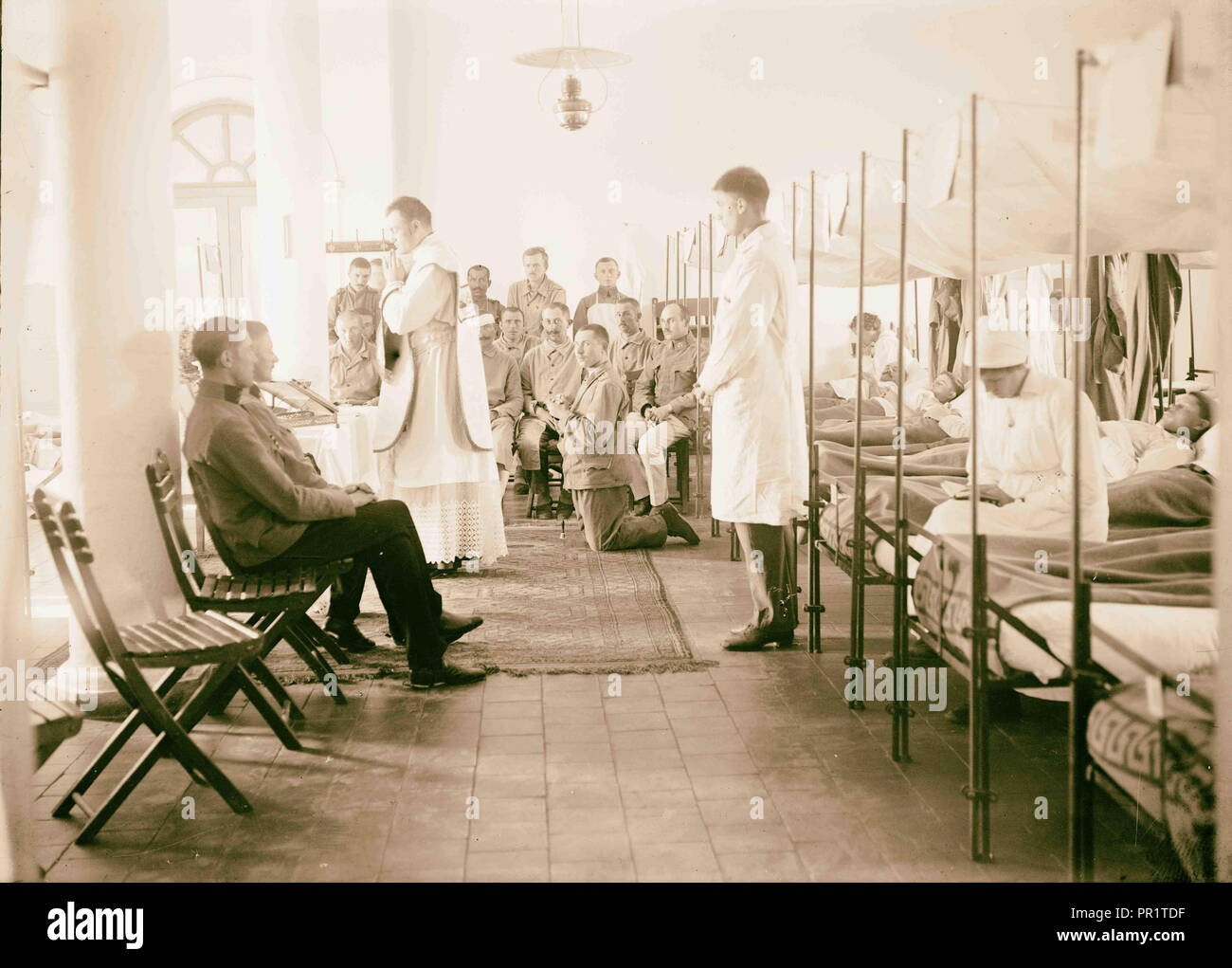 Catholic service in Austrian Military Hospital, Ratisbonne Monastery ...