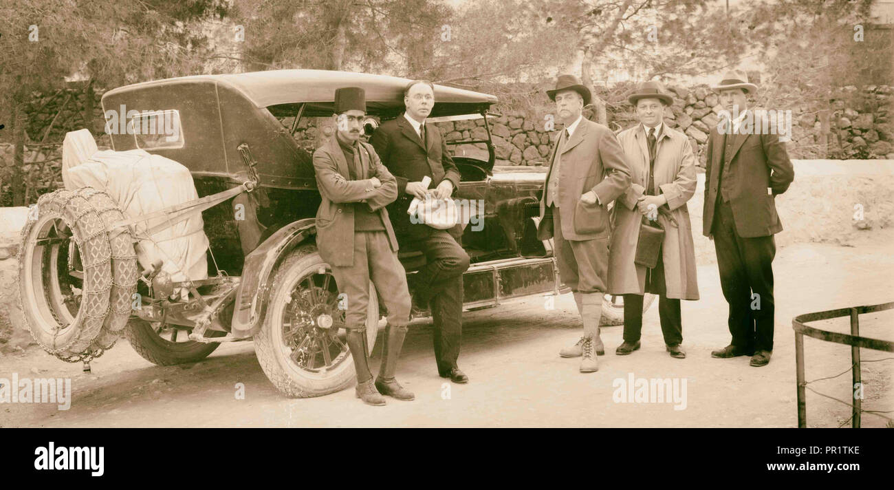 5 men with new Dodge 1920, Middle East, Israel and/or Palestine Stock ...