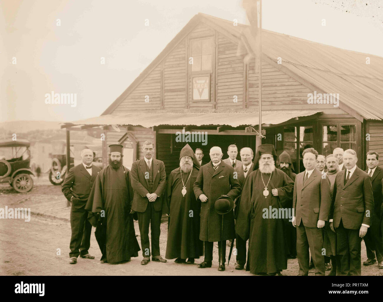 Harry Emerson Fosdick, Dr. Hart, Amer. Consul & Greek Orthodox monks ...