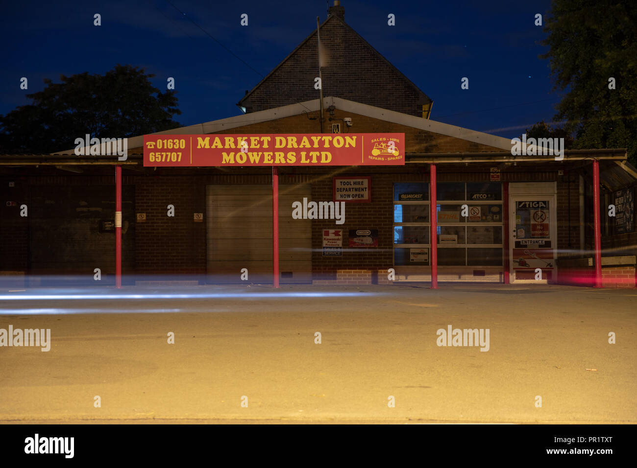 Market Drayton at Night Stock Photo - Alamy