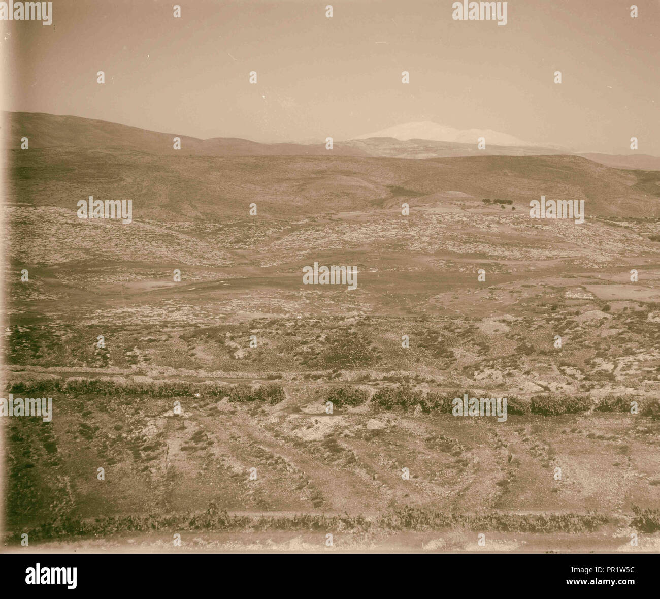 Mt. Hermon from Sea of Galilee 1898, Middle East, Israel and/or ...