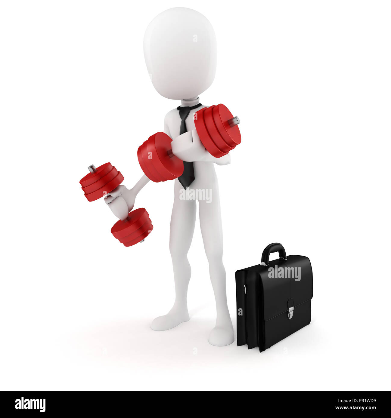 3d man businessman training for success in business Stock Photo - Alamy