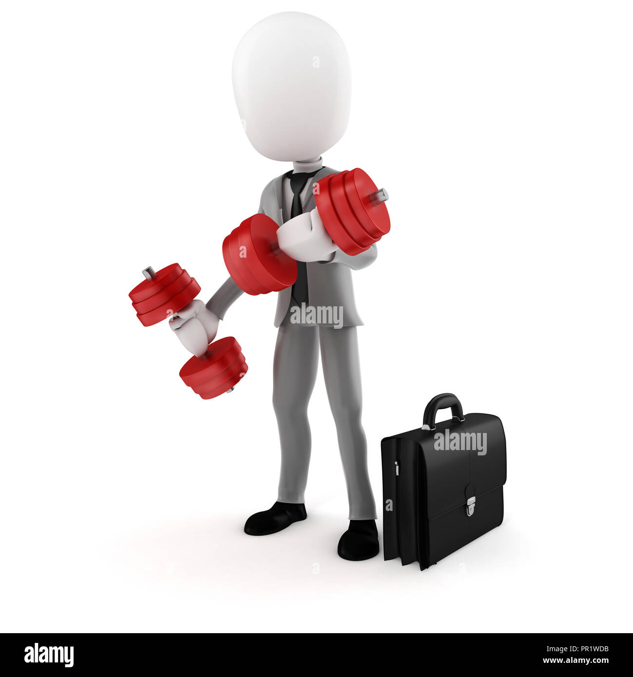 3d man businessman training for success in business Stock Photo - Alamy