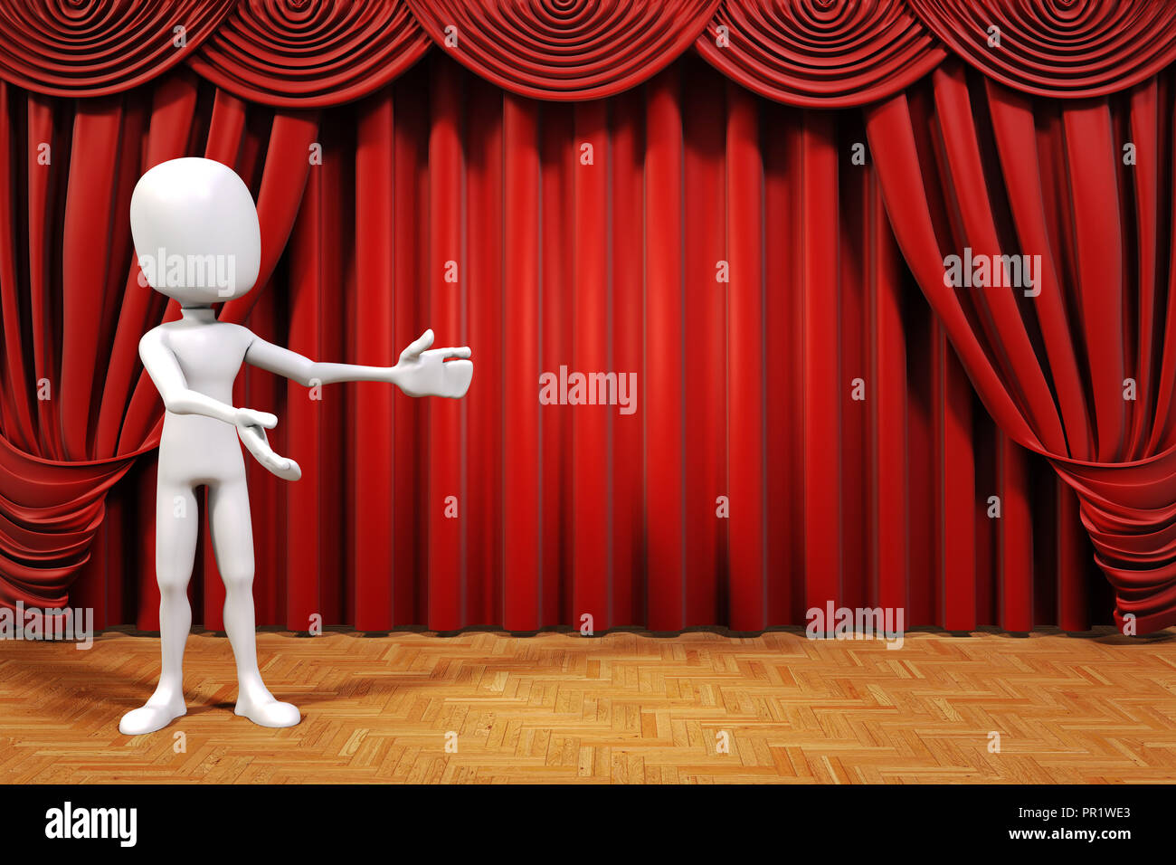 3d man on stage Stock Photo - Alamy