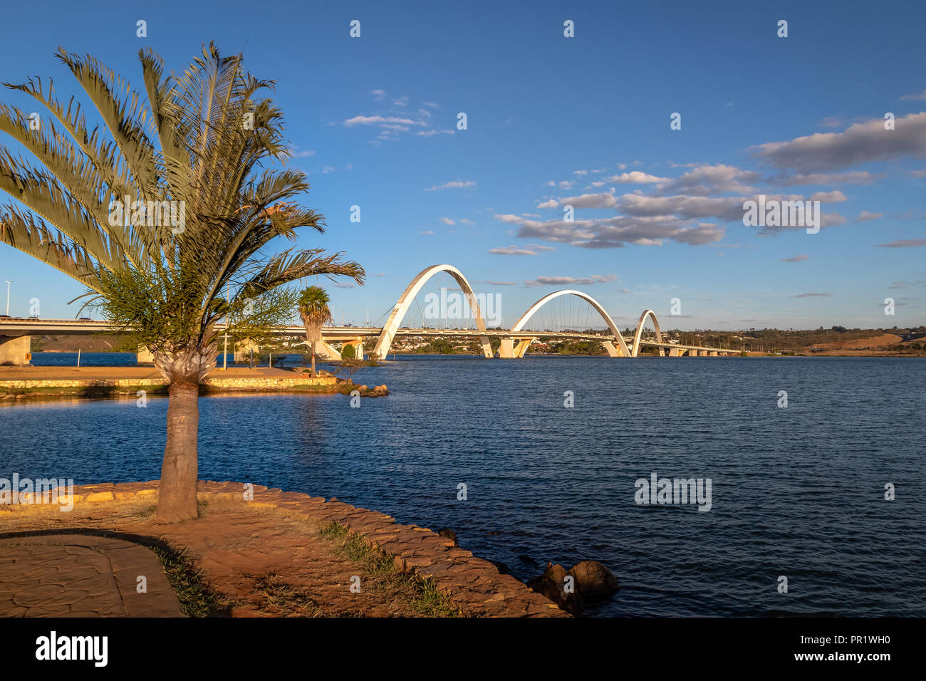 JK Bridge and Paranoa Lake - Brasilia, Distrito Federal, Brazil Stock ...