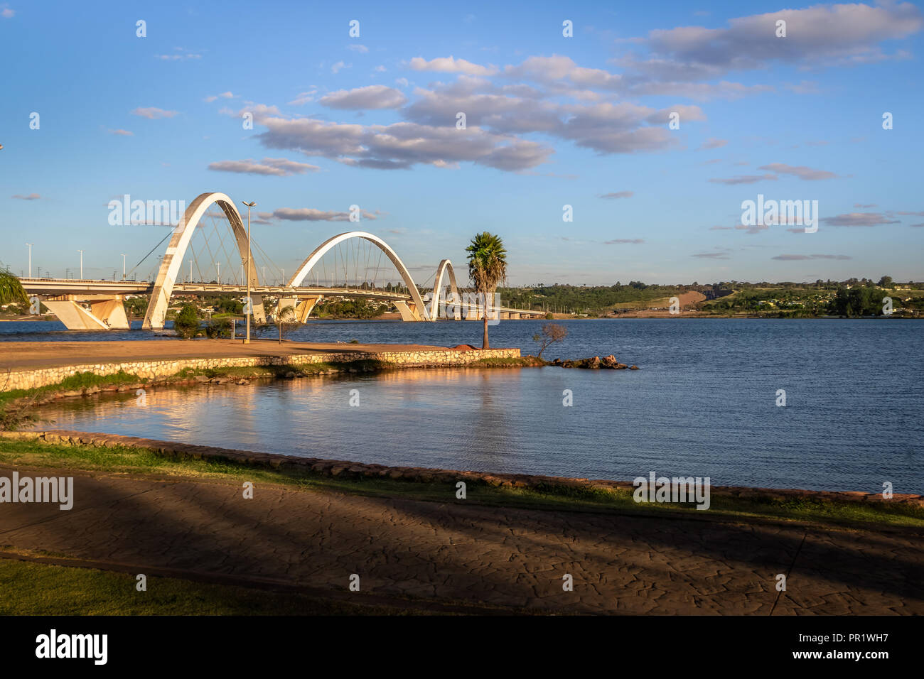 JK Bridge and Paranoa Lake - Brasilia, Distrito Federal, Brazil Stock ...