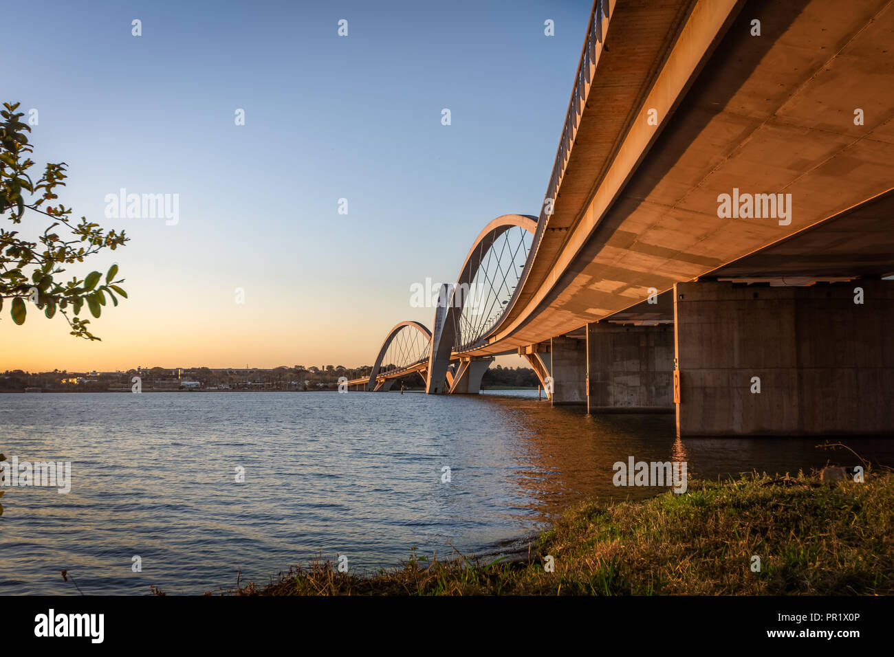 JK Bridge and Paranoa Lake at Sunset - Brasilia, Distrito Federal ...