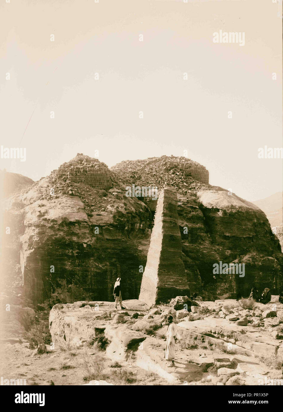 Petra, obelisk. 1898, Jordan, Petra, Extinct city Stock Photo - Alamy