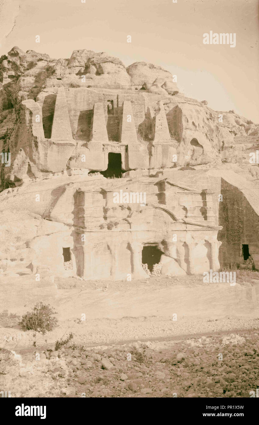 Petra. 1898, Jordan, Petra, Extinct city Stock Photo - Alamy