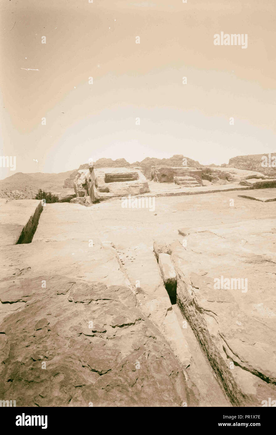 Petra the high place. 1898, Jordan, Petra, Extinct city Stock Photo - Alamy