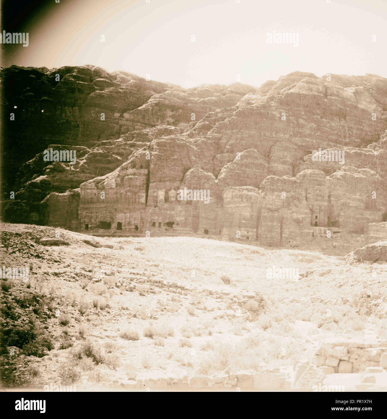 Petra - overview. 1898, Jordan, Petra, Extinct city Stock Photo - Alamy