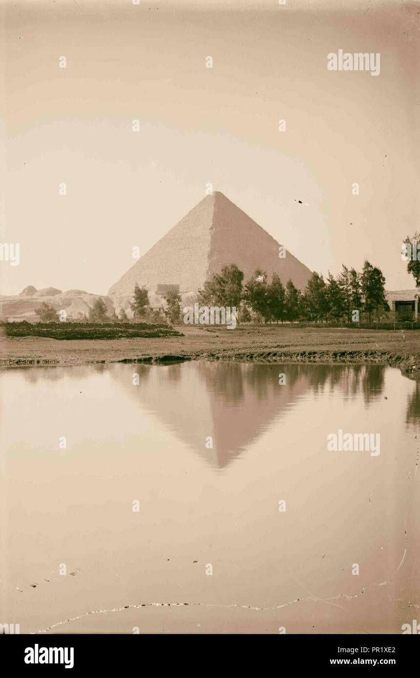 Pyramid. 1898, Middle East Stock Photo - Alamy