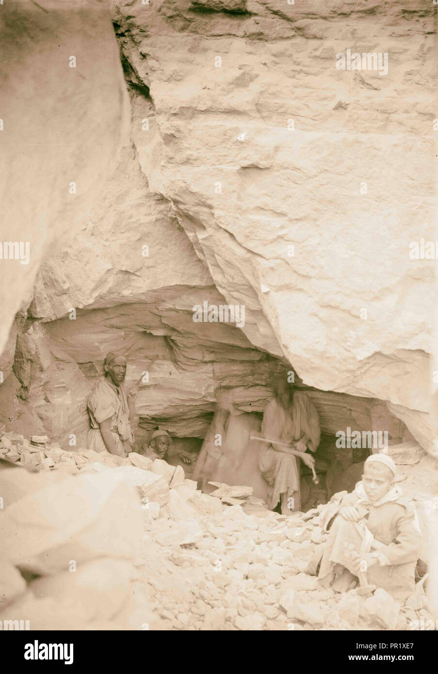 Turquoise mine at Sinai. 1898, Egypt, Sinai Stock Photo - Alamy